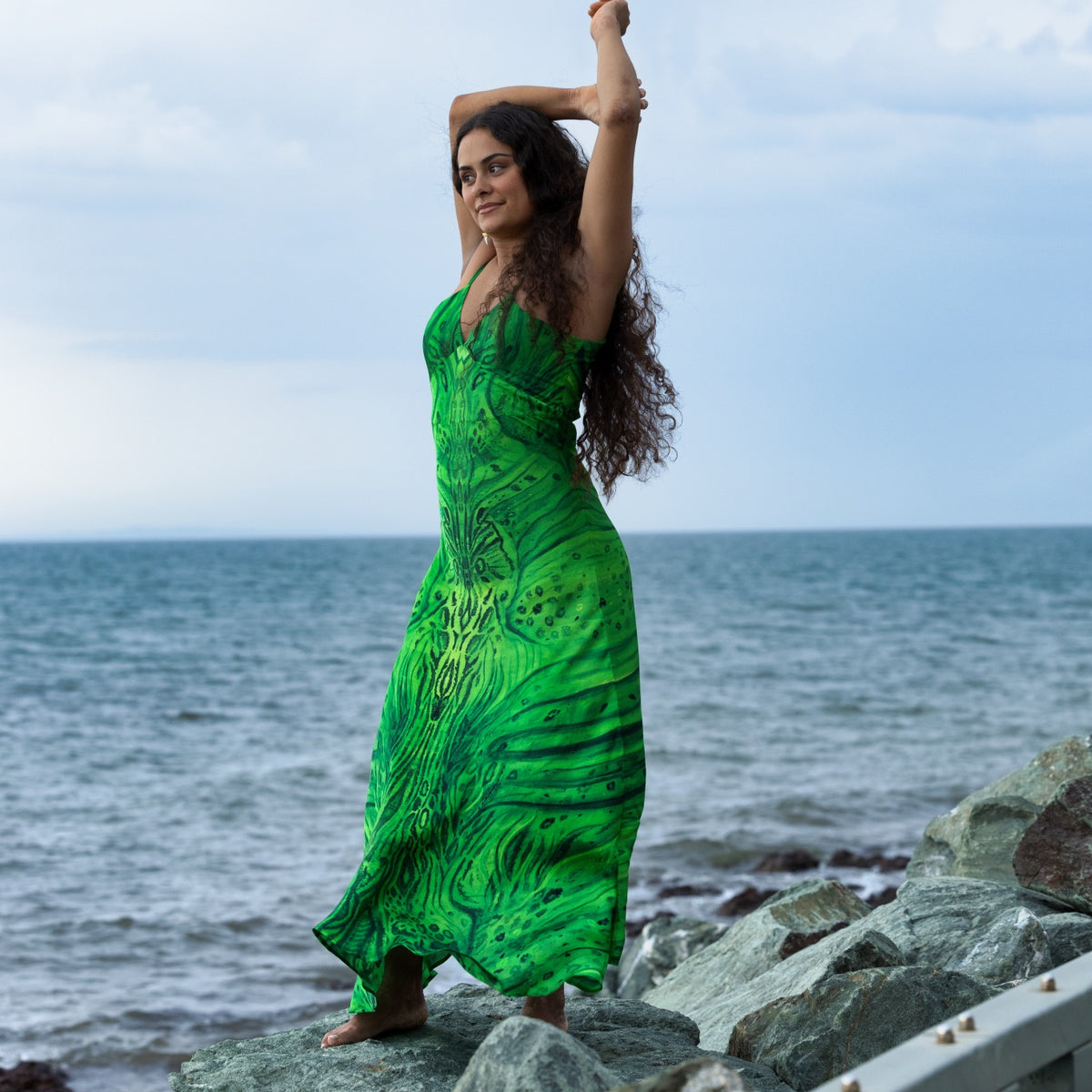 Aztec Emerald Slip Dress – ZOKKI BEE